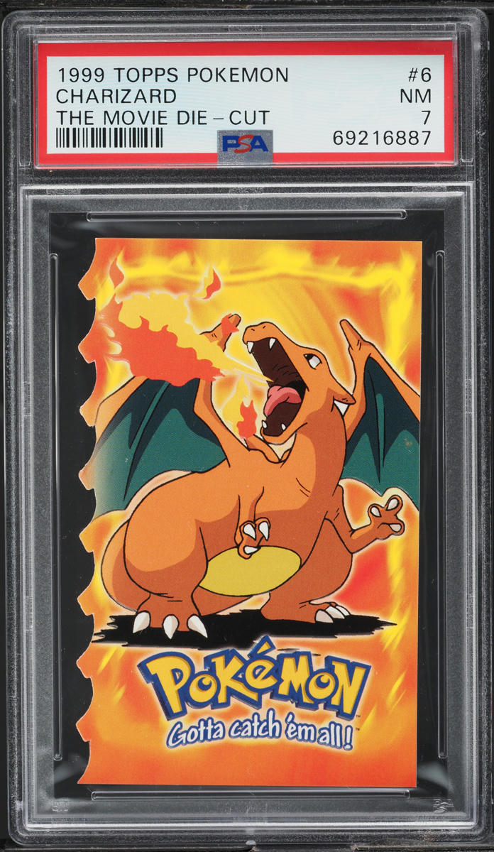 1999 Topps Pokemon The Movie Die-Cut Charizard #6 PSA 7 NRMT on Fanatics Collect