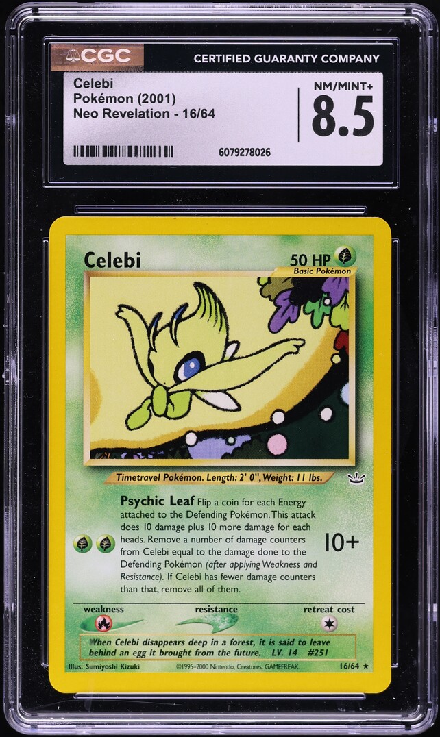 2001 Pokemon Neo Revelation Celebi #16 CGC 8.5 NM-MT+ on Fanatics Collect