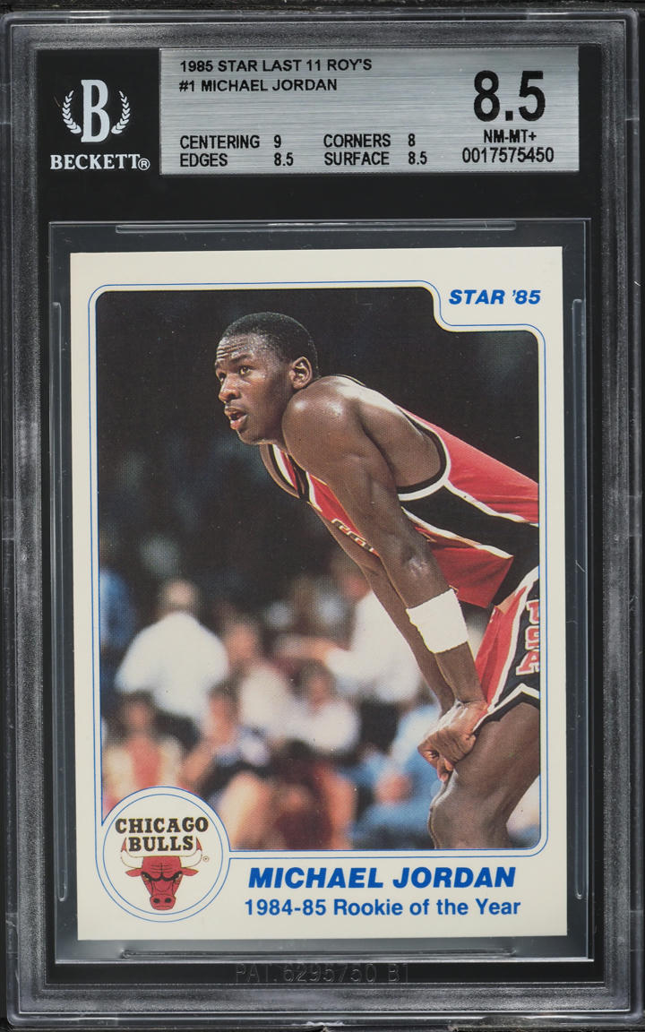 1984 Star Last 11 ROY's Michael Jordan ROOKIE #1 BGS 8.5 NM-MT+ on ...