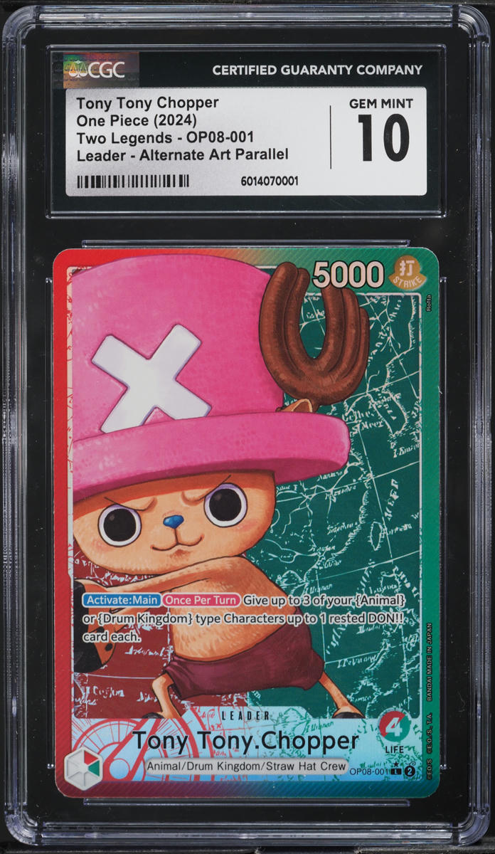 2024 One Piece Japanese Two Legends Alt Art Tony Tony Chopper #OP08-001 CGC 10 on Fanatics Collect