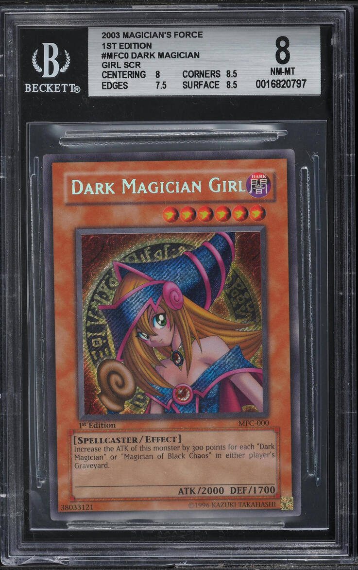 2003 Yu-Gi-Oh Magician's Force 1st Edition Dark Magician Girl #MFC-000 BGS 8 on Fanatics Collect