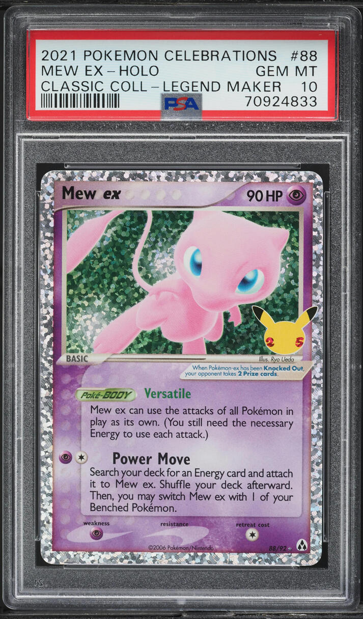 2021 Pokemon Celebrations Classic Collection Legend Maker Holo Mew ex #88 PSA 10 on Fanatics Collect
