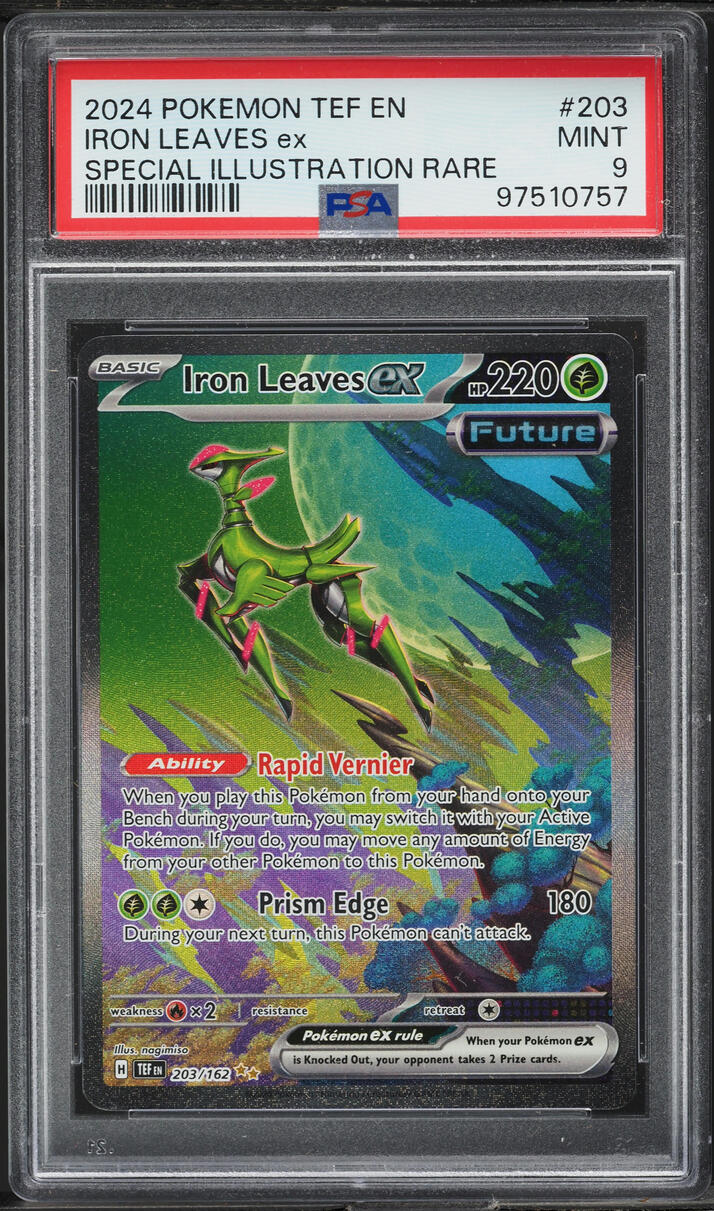 2024 Pokemon SV Temporal Forces Special Illustration Rare Iron Leaves ex PSA 9 on Fanatics Collect