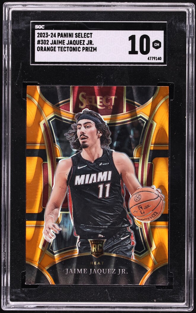 2023 Select Orange Tectonic Prizm Jaime Jaquez Jr. ROOKIE #302 SGC 10 GEM MINT on Fanatics Collect