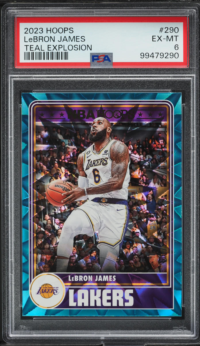 2023 Hoops Teal Explosion Lebron James #290 PSA 6 EXMT on Fanatics Collect