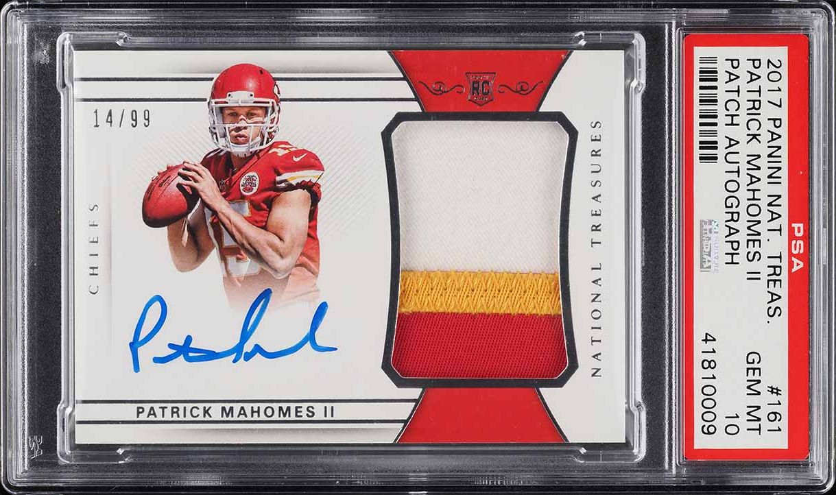2017 National Treasures Patrick Mahomes II ROOKIE PATCH AUTO /99 #161 ...