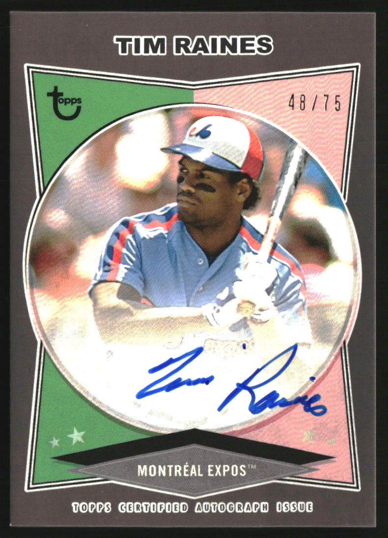 2023 Topps Brooklyn Collection Autograph Tim Raines Auto /75 on ...