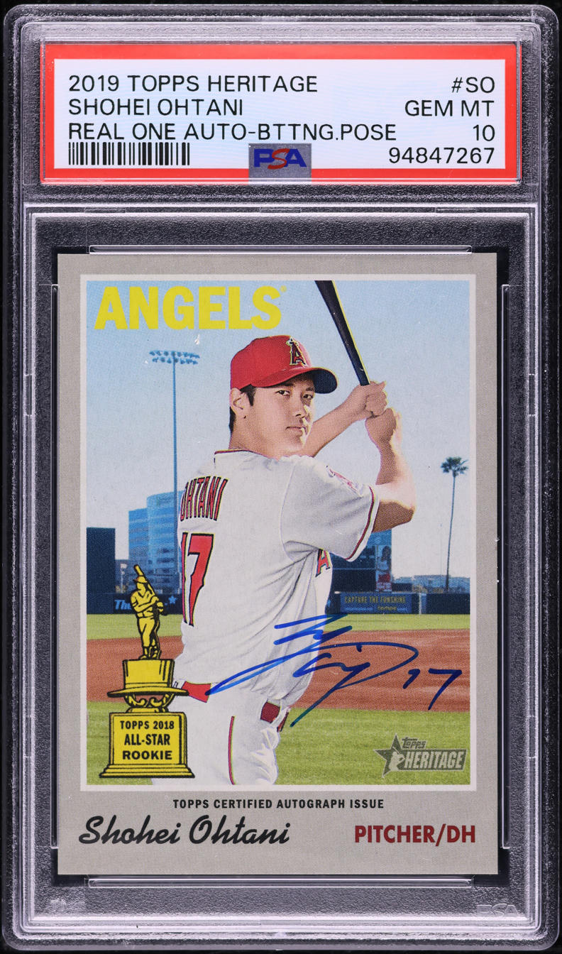 2019 Topps Heritage Real One Shohei Ohtani AUTO #ROA-SO PSA 10 GEM MINT ...