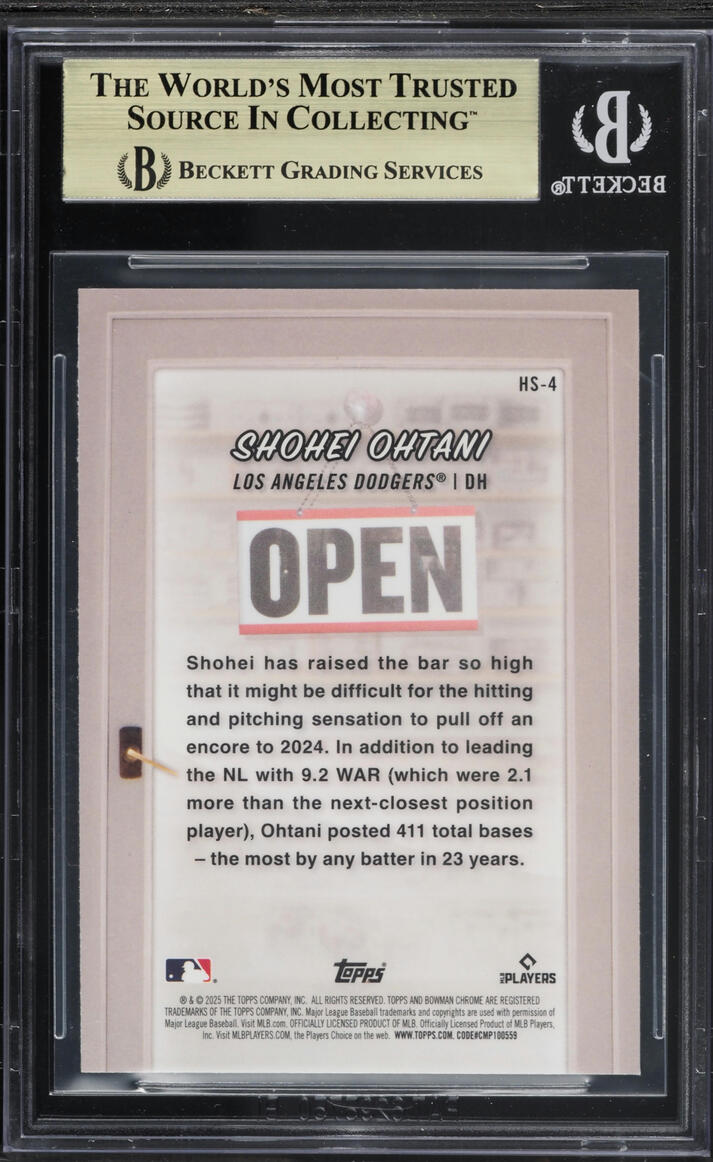2025 Bowman Chrome Hobby Stars Shohei Ohtani #HS4 BGS 9.5 GEM MINT on ...