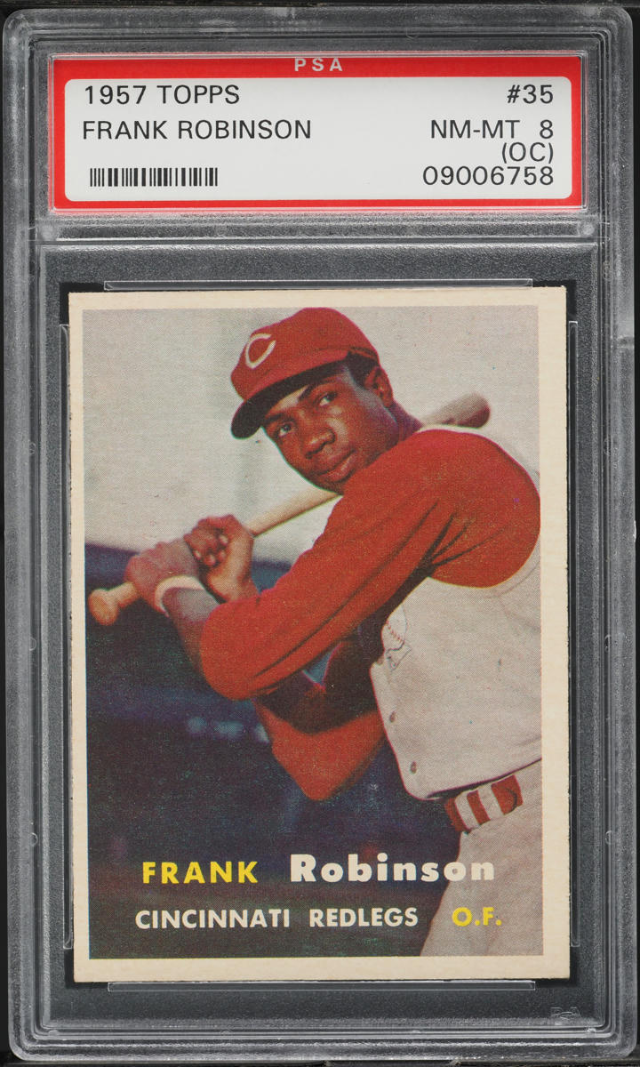 1957 Topps Frank Robinson ROOKIE #35 PSA 8(oc) NM-MT on Fanatics Collect