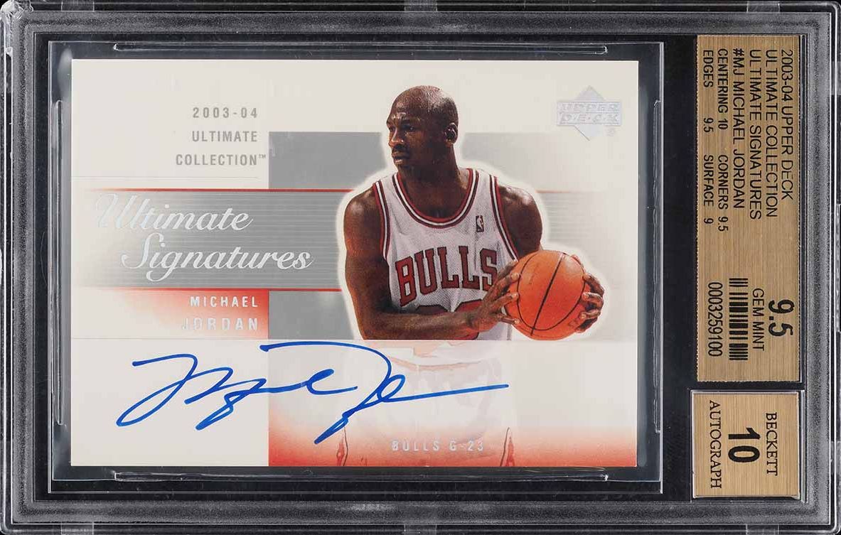 2003 Ultimate Collection Signatures Michael Jordan AUTO #MJ BGS 9.5 GEM ...