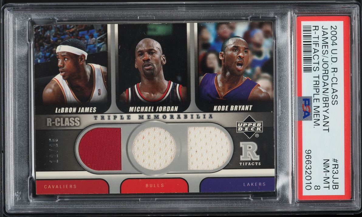 2004 UD R-Class Triple LeBron James Michael Jordan Kobe Bryant PATCH ...