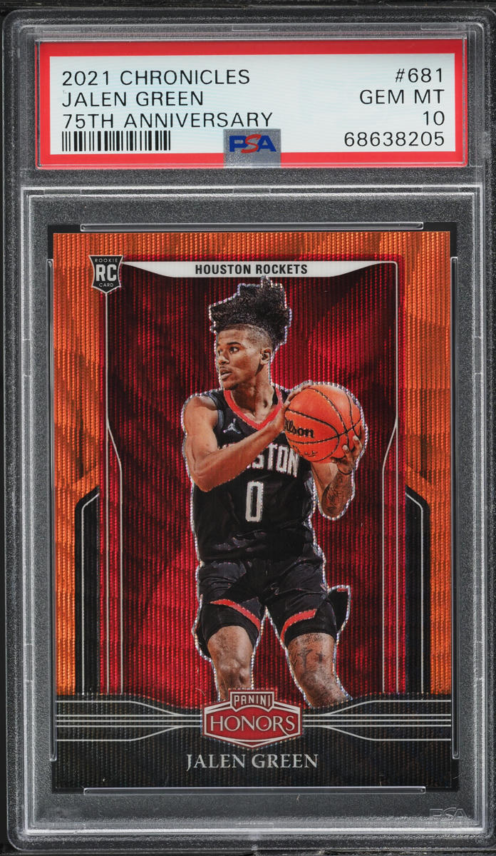 2021 Panini Chronicles Honors 75th Anniversary Jalen Green ROOKIE /75 PSA 10 GEM on Fanatics Collect