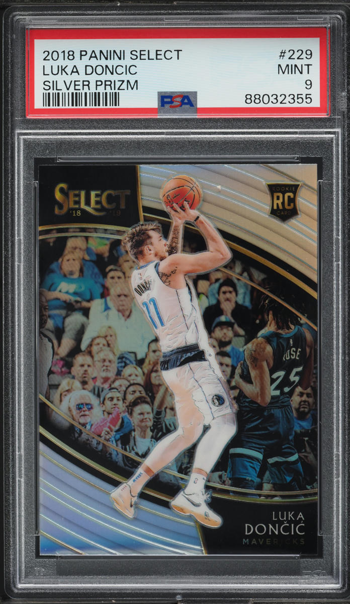 2018 Select Courtside Silver Prizm Luka Doncic ROOKIE #229 PSA 9 MINT ...