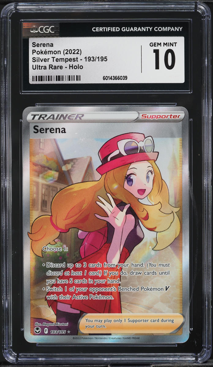 2022 Pokemon SWSH Silver Tempest Full Art Serena #193 CGC 10 GEM MINT on Fanatics Collect