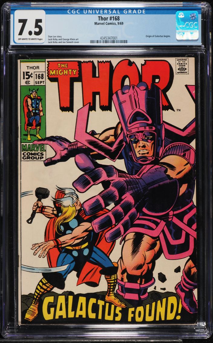 Thor #168 (Marvel, 1969) CGC 7.5 Off-White To White Pages on Fanatics ...