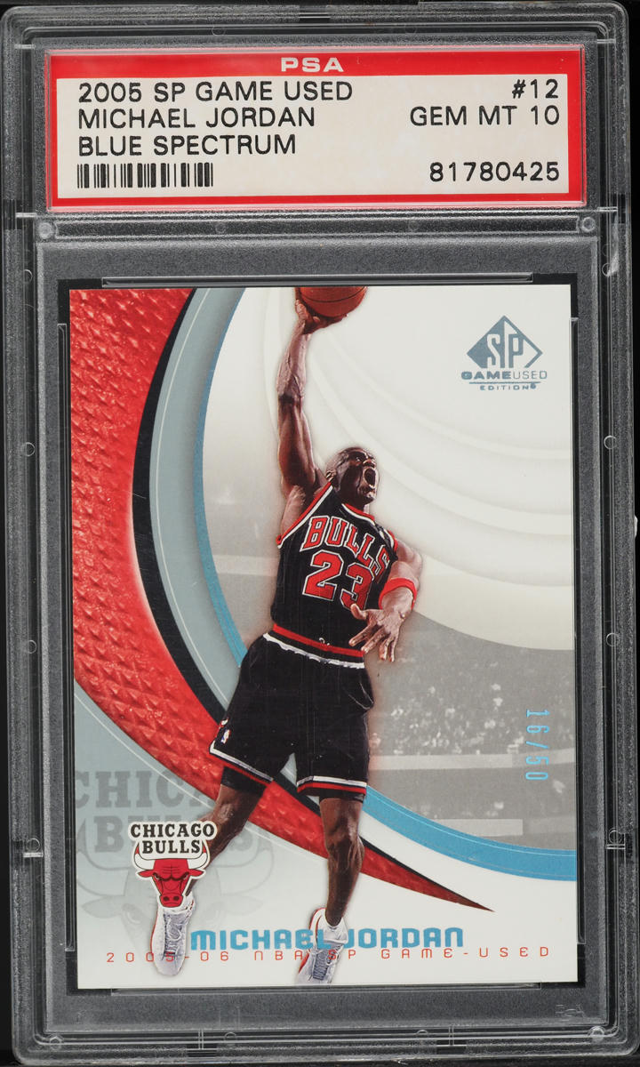 2005 SP Game Used Blue Spectrum Michael Jordan /50 #12 PSA 10 GEM MINT ...
