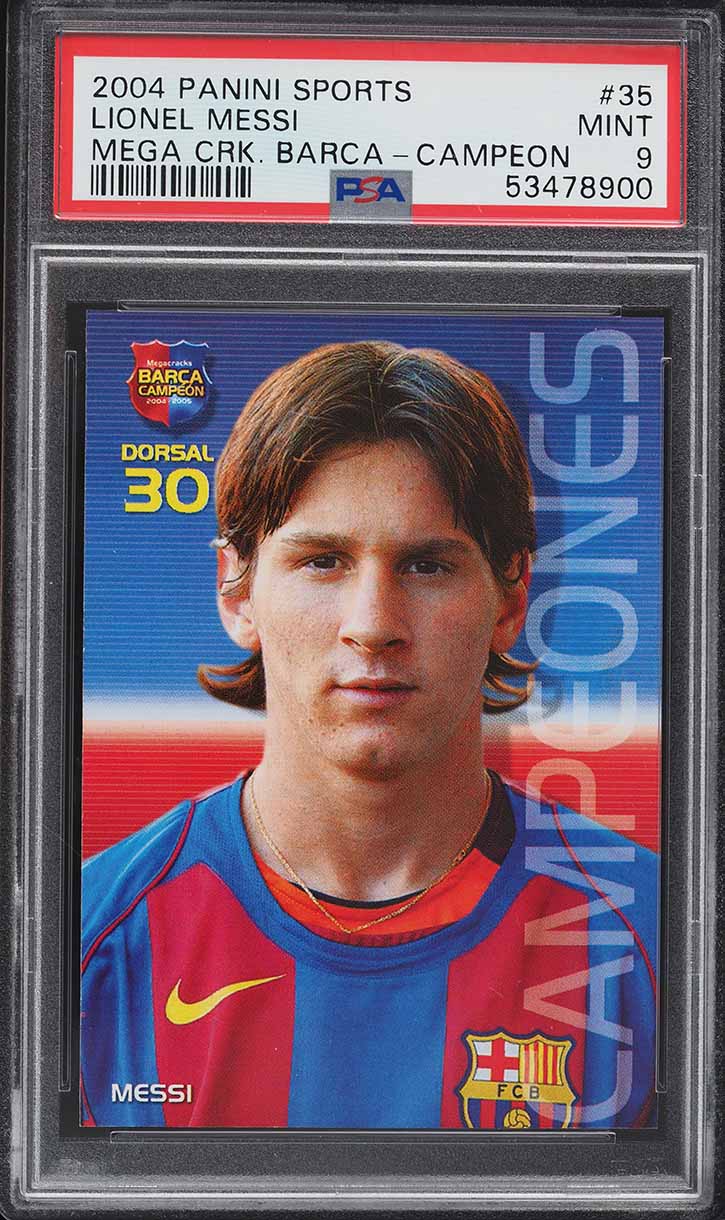 2004 Panini Sports Mega Cracks Barca Campeon Lionel Messi ROOKIE #35 ...