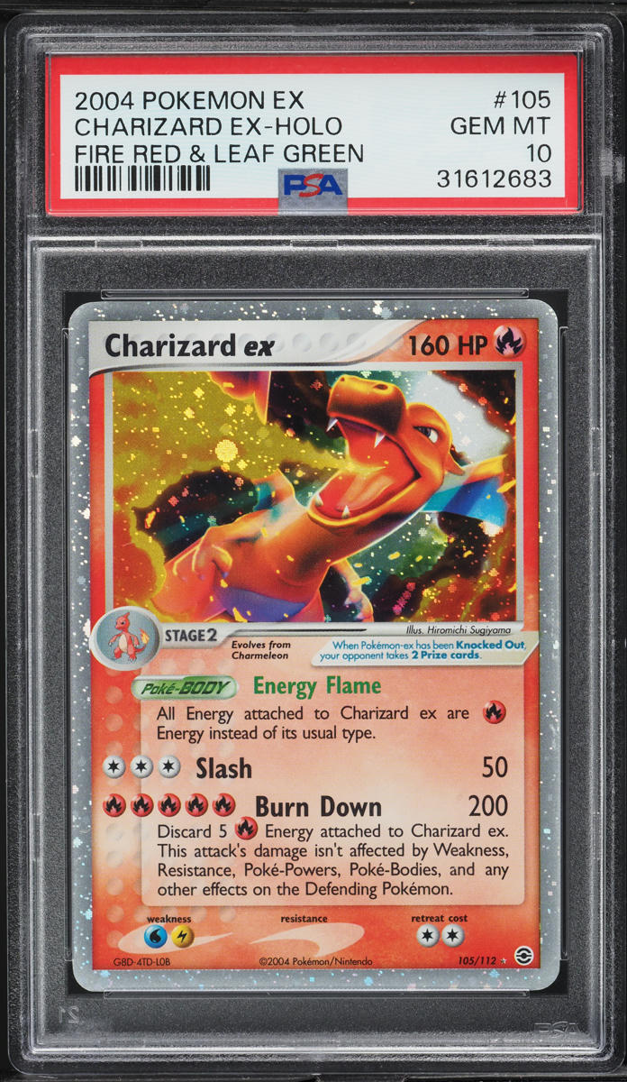 2004 Pokemon EX Fire Red Leaf Green Holo Charizard #105 PSA 10 GEM MINT ...