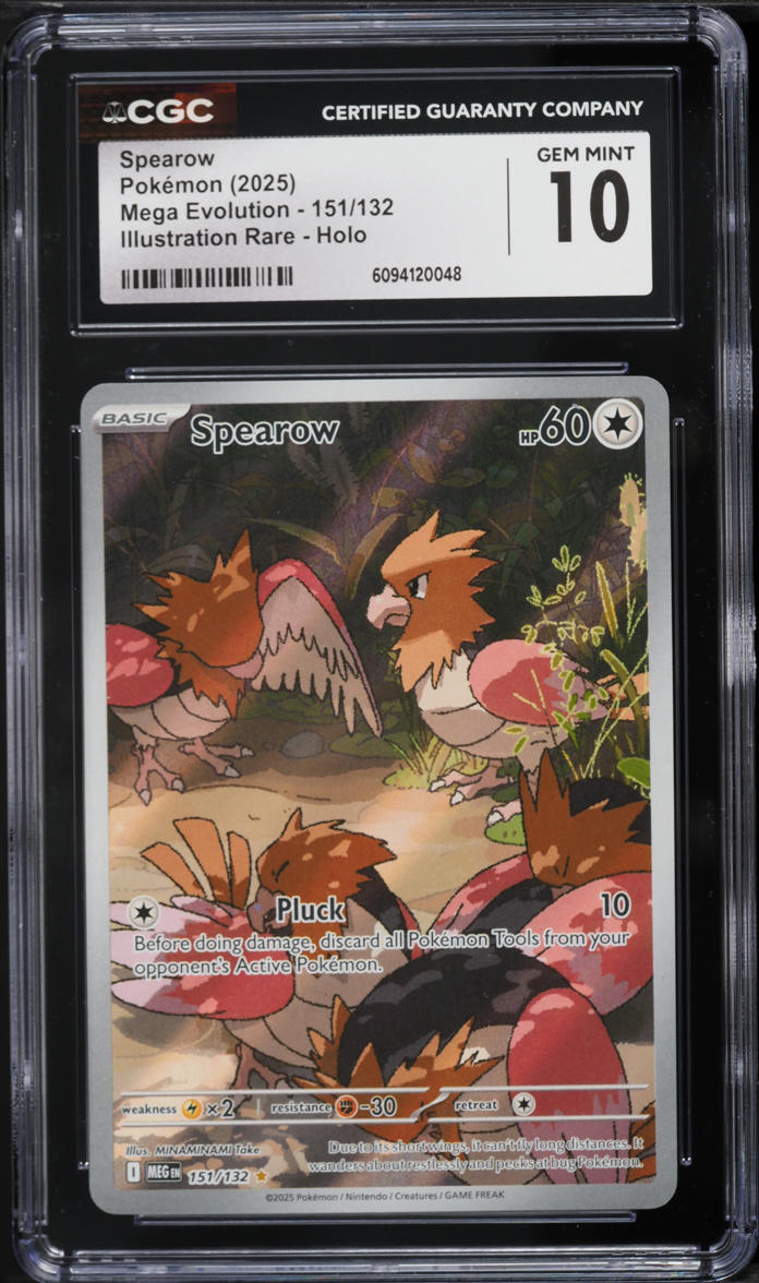 2025 Pokemon Mega Evolution IR Spearow #151 CGC 10 GEM MINT on Fanatics ...