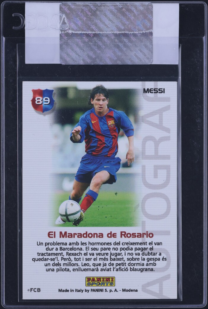 2004 Panini Megacracks Barca Campio Lionel Messi ROOKIE #89 CGC AUTH on ...