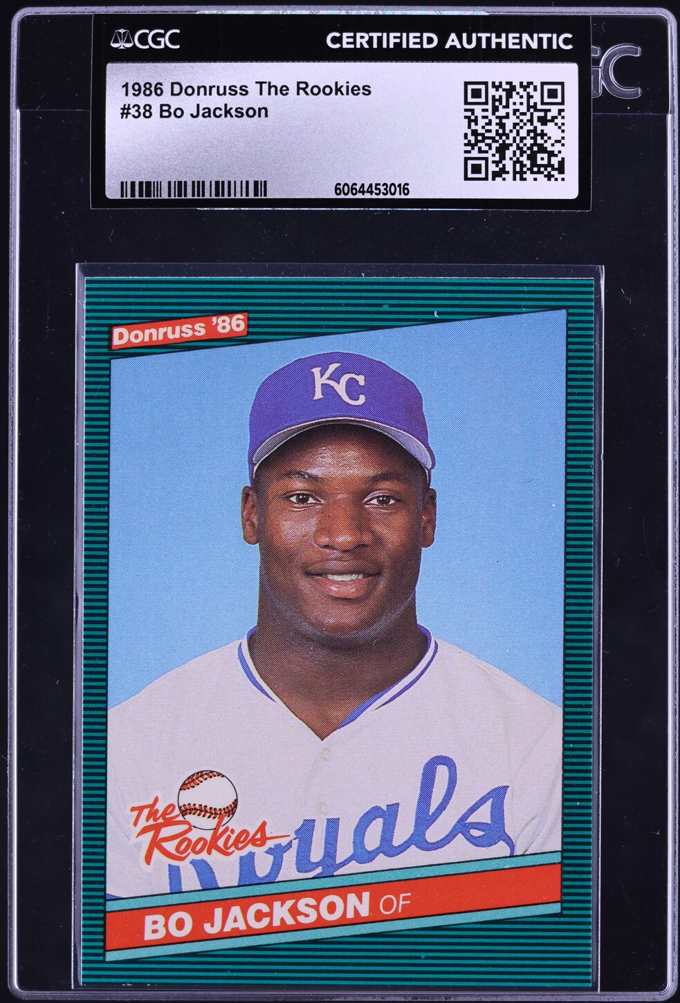 1986 Donruss The Rookies Bo Jackson ROOKIE #38 CGC AUTH on Fanatics Collect