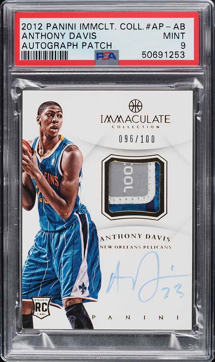 2012 Immaculate Collection Anthony Davis ROOKIE PATCH AUTO /100 #AP-AB ...