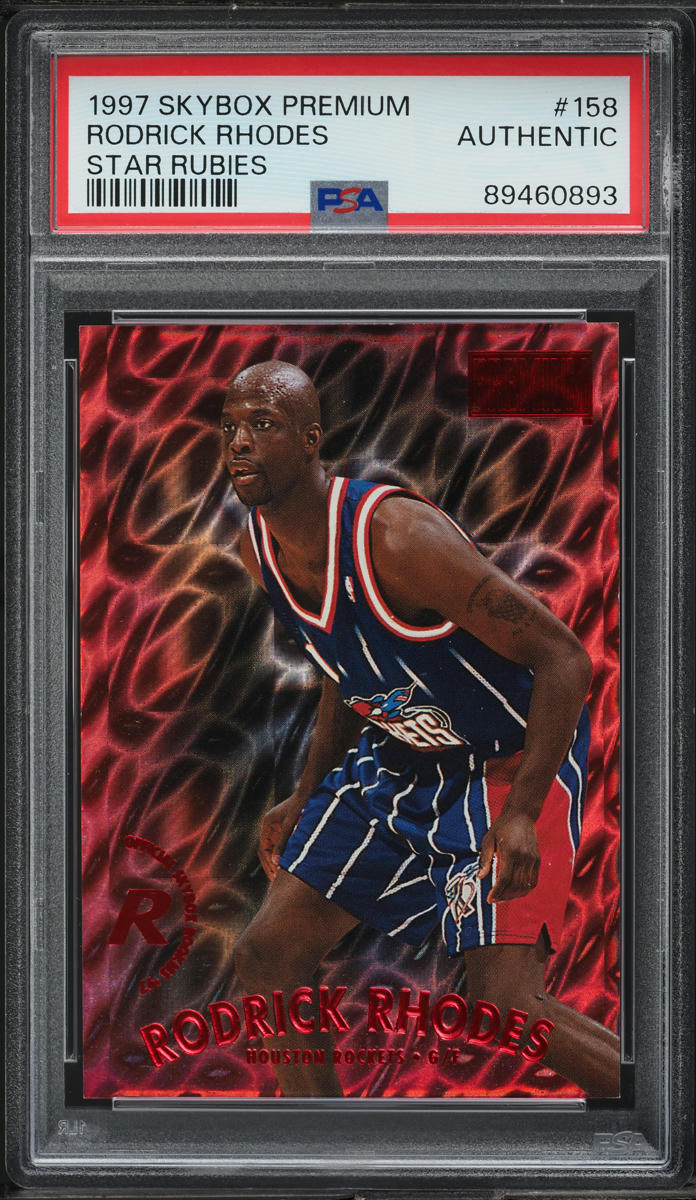 1997 Skybox Premium Star Rubies Rodrick Rhodes /50 #158 PSA AUTH on ...