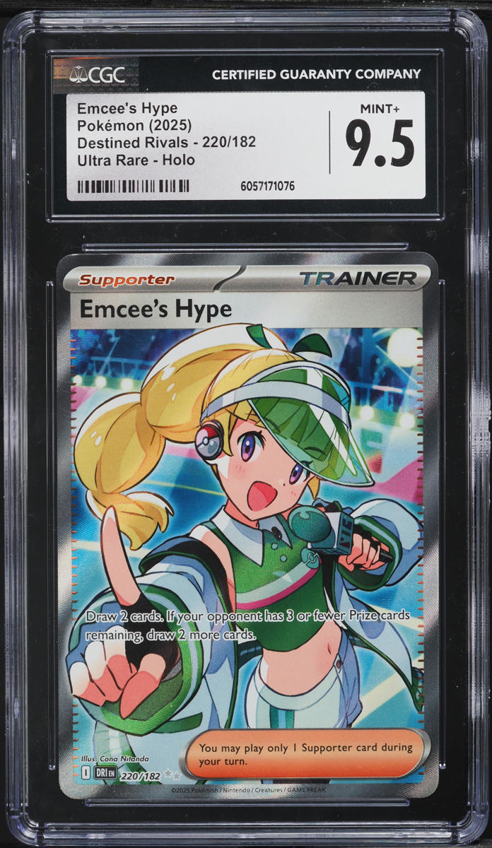 2025 Pokemon SV Destined Rivals Full Art Emcee's Hype #220 CGC 9.5 ...