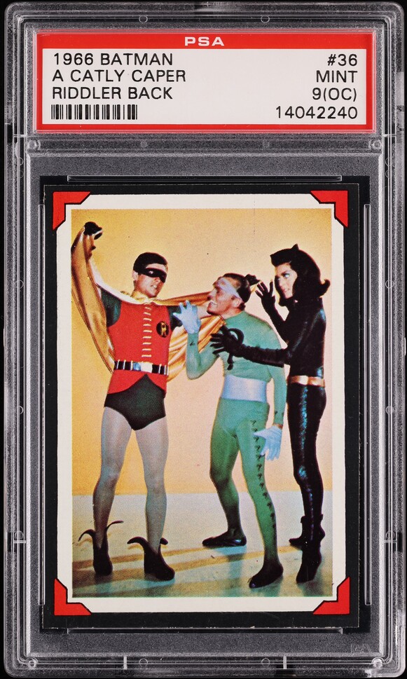 1966 Topps Batman Riddler Back A Catly Caper #36 PSA 9(oc) MINT on ...