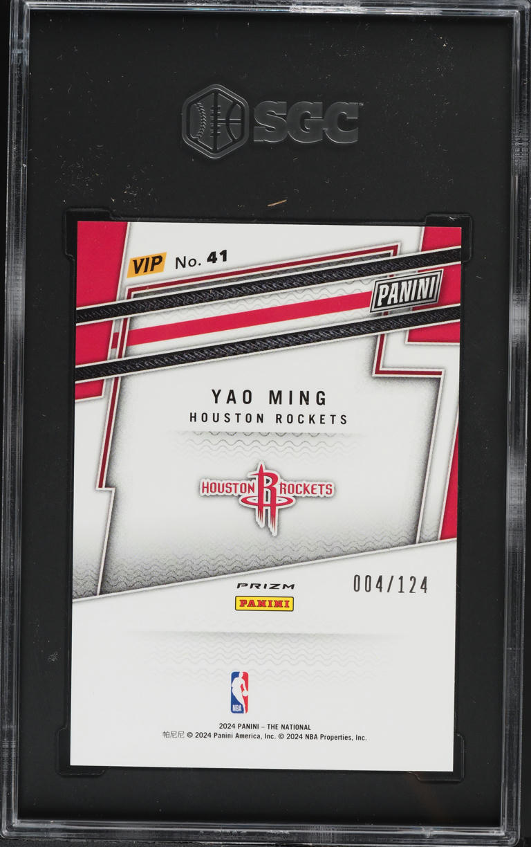 2024 Panini The National VIP Blue Sparkle Prizm Yao Ming /124 #41 SGC 8 ...