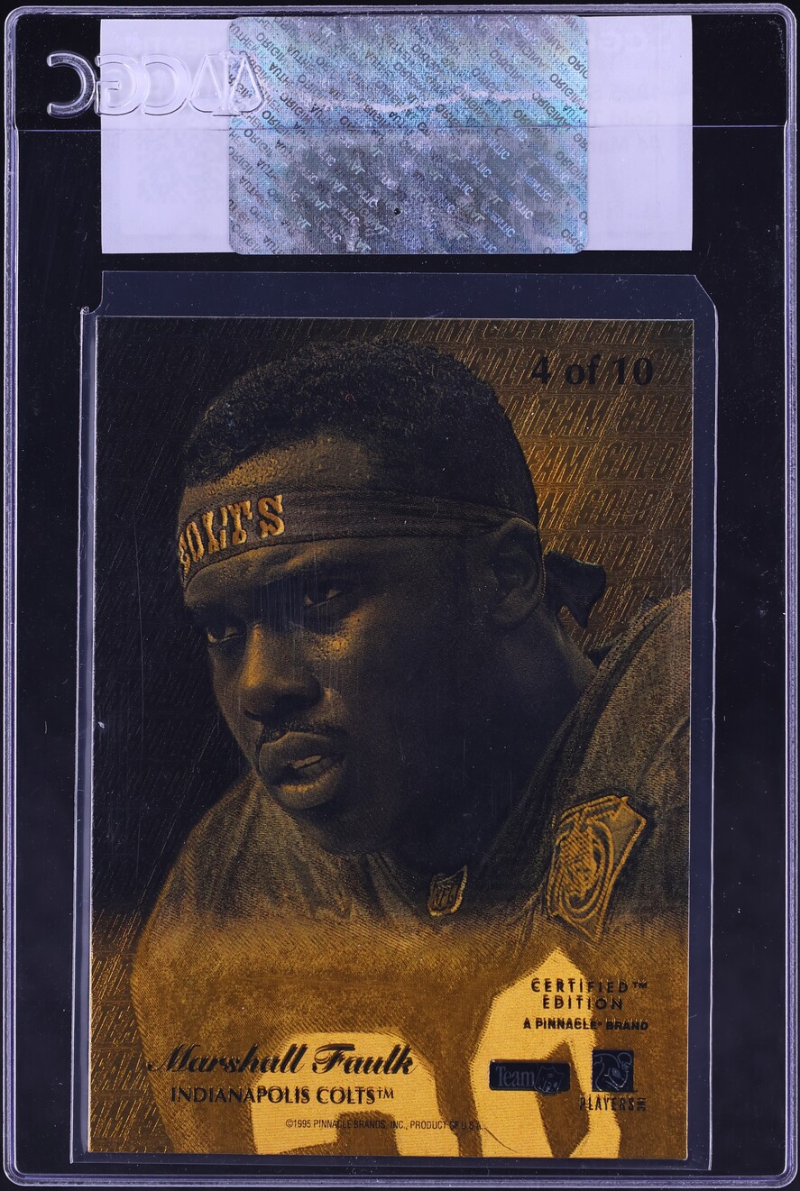 1995 Select Certified Gold Team Marshall Faulk #4 CGC AUTH on Fanatics ...