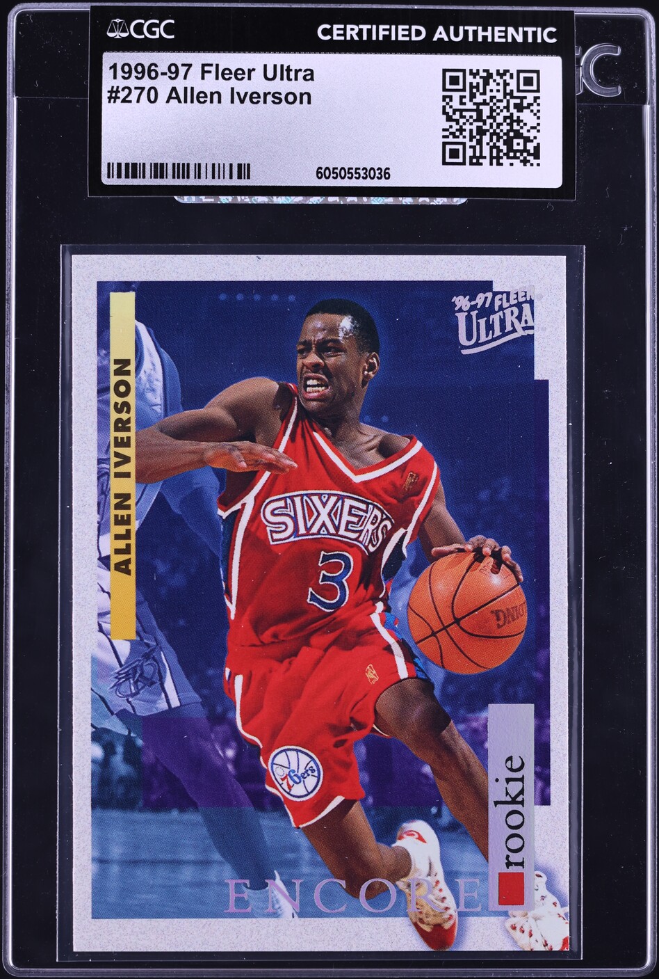 1996 Ultra Encore Allen Iverson ROOKIE #270 CGC AUTH on Fanatics Collect