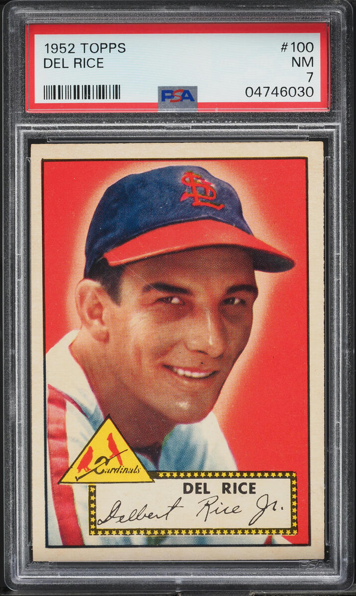 1952 Topps Del Rice #100 PSA 7 NRMT on Fanatics Collect