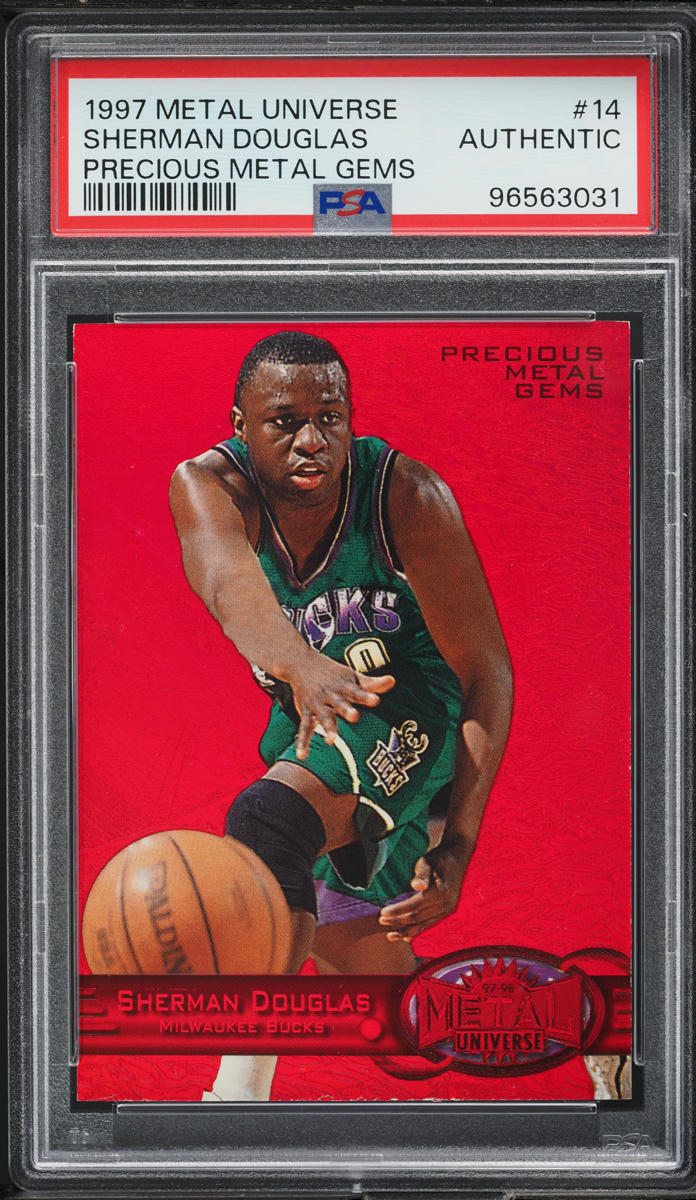 1997 Metal Universe Precious Metal Gems PMG Red Sherman Douglas /100 PSA AUTH on Fanatics Collect