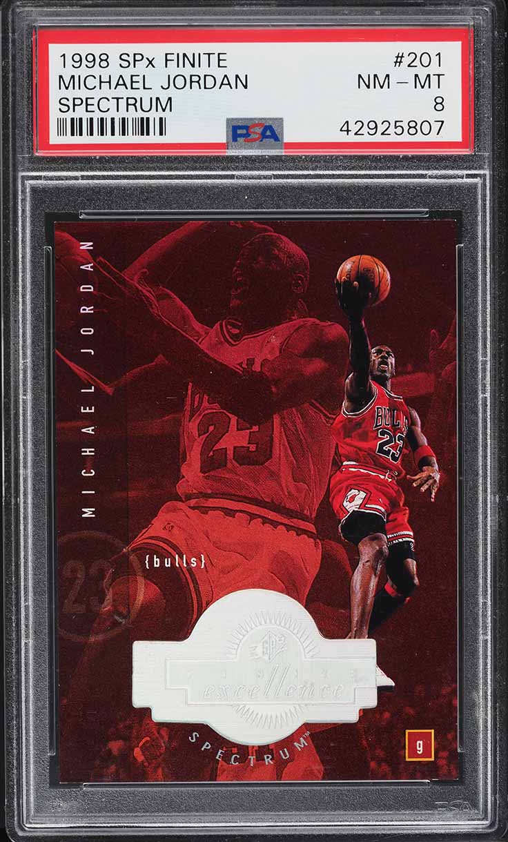 1998 SPx Finite Spectrum Michael Jordan /25 #201 PSA 8 NM-MT on ...