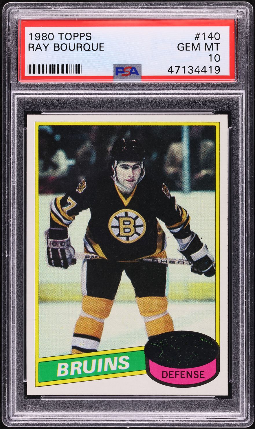 1980 Topps Hockey Ray Bourque ROOKIE #140 PSA 10 GEM MINT on Fanatics Collect