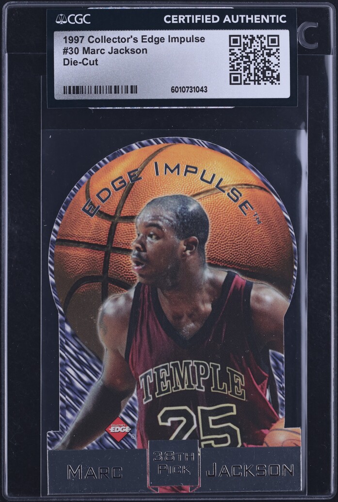 1997 Collector's Edge Impulse Die-Cut Marc Jackson ROOKIE #30 CGC AUTH ...