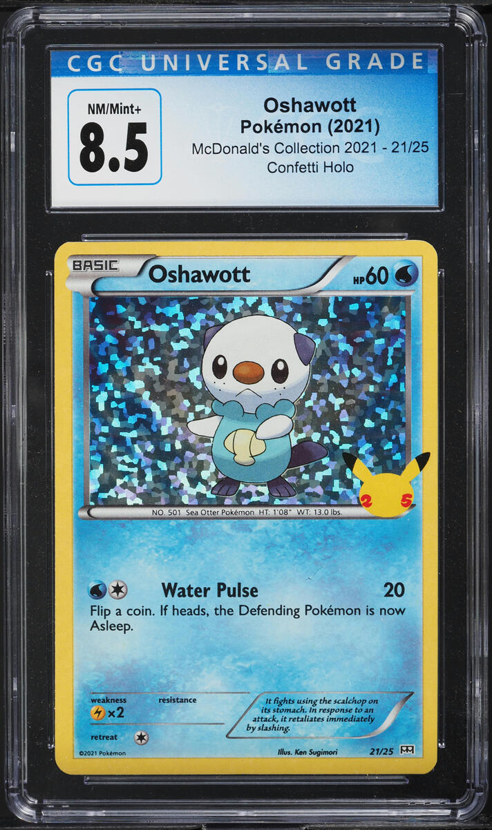 2021 Pokemon SWSH McDonald's Collection Confetti Holo Oshawott #21 CGC ...