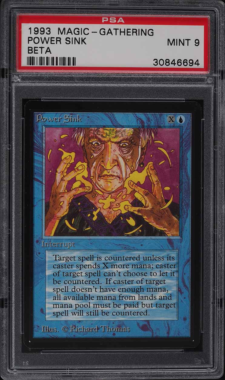 1993 Magic The Gathering MTG Beta Power Sink PSA 9 MINT on Fanatics Collect