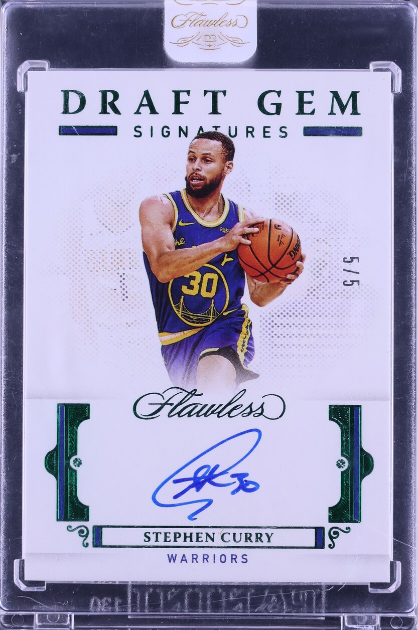 2021 Panini Flawless Update Draft Gem Emerald Stephen Curry AUTO 5/5 ...