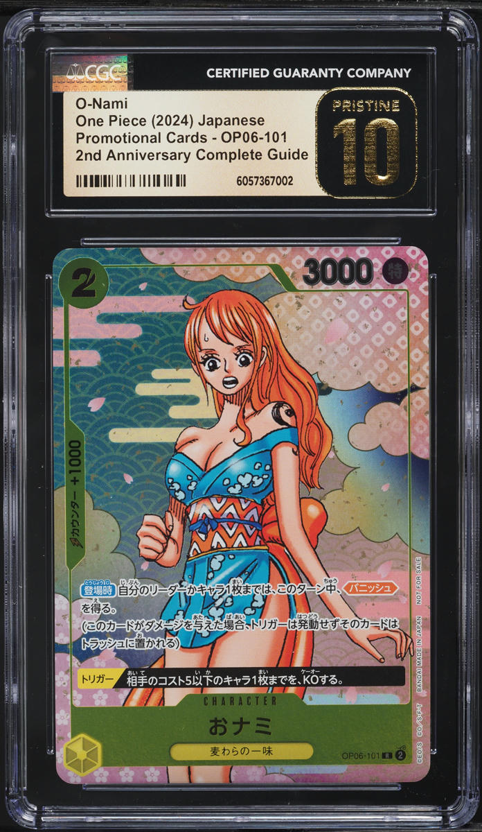 2024 One Piece Japanese Promo 2nd Anniversary O-Nami #OP06-101 CGC 10 PRISTINE on Fanatics Collect