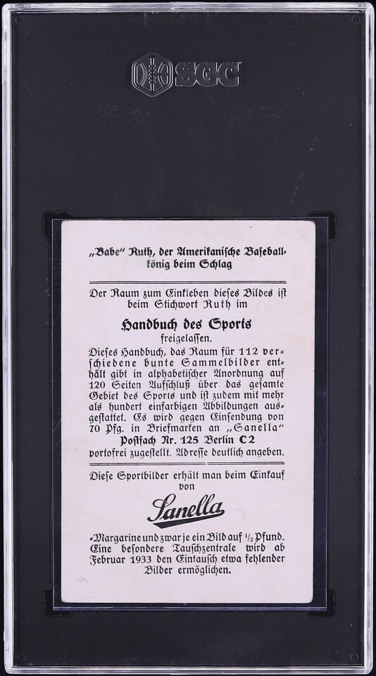 1932 Sanella Babe Ruth TYPE 2 SGC 2 GD on Fanatics Collect