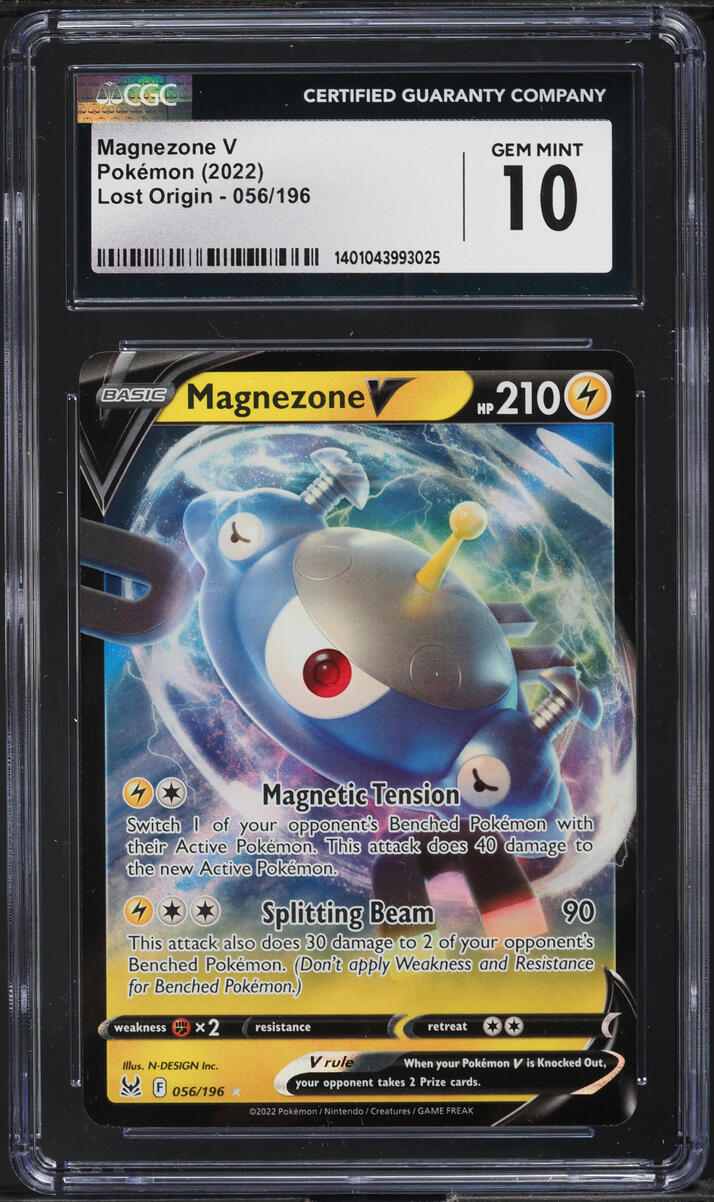 2022 Pokemon Sword & Shield Lost Origin Magnezone V #56 CGC 10 GEM MINT on Fanatics Collect