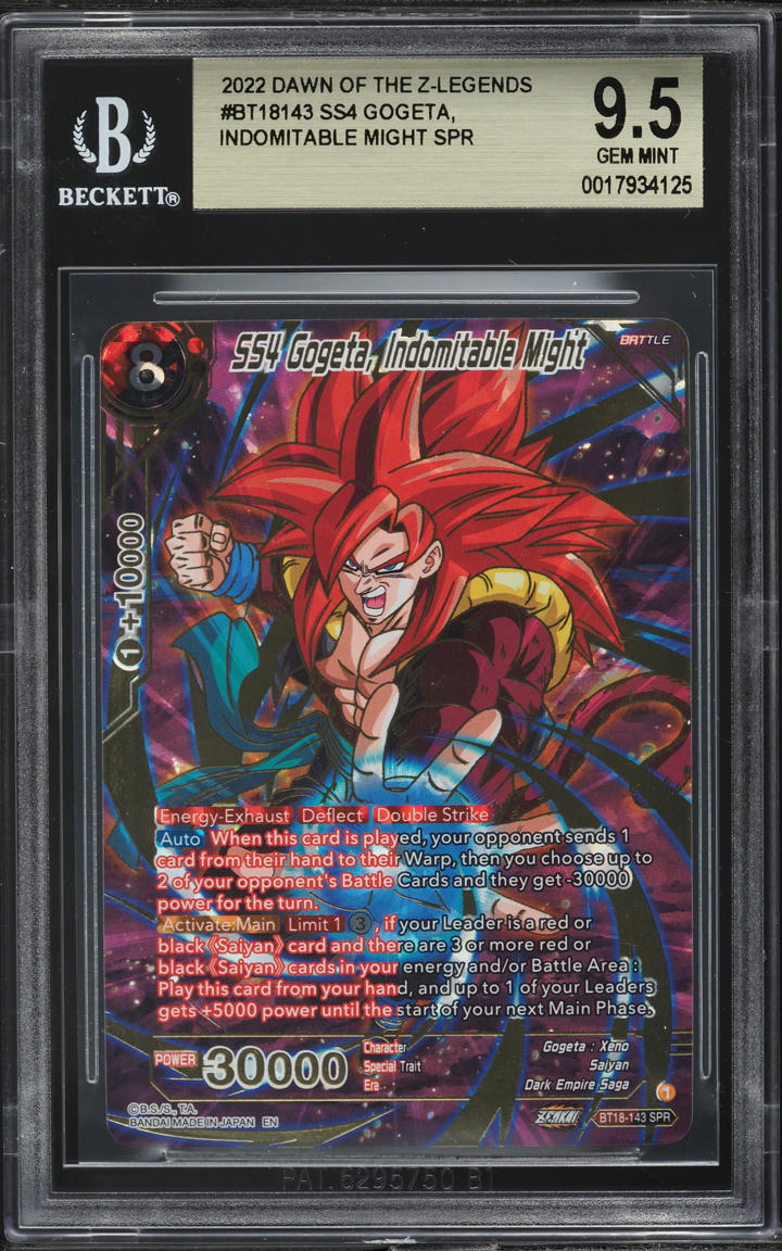 2022 Dragon Ball S Dawn Of The Z-Legends SS4 Gogeta, Indomitable Might BGS 9.5 on Fanatics Collect
