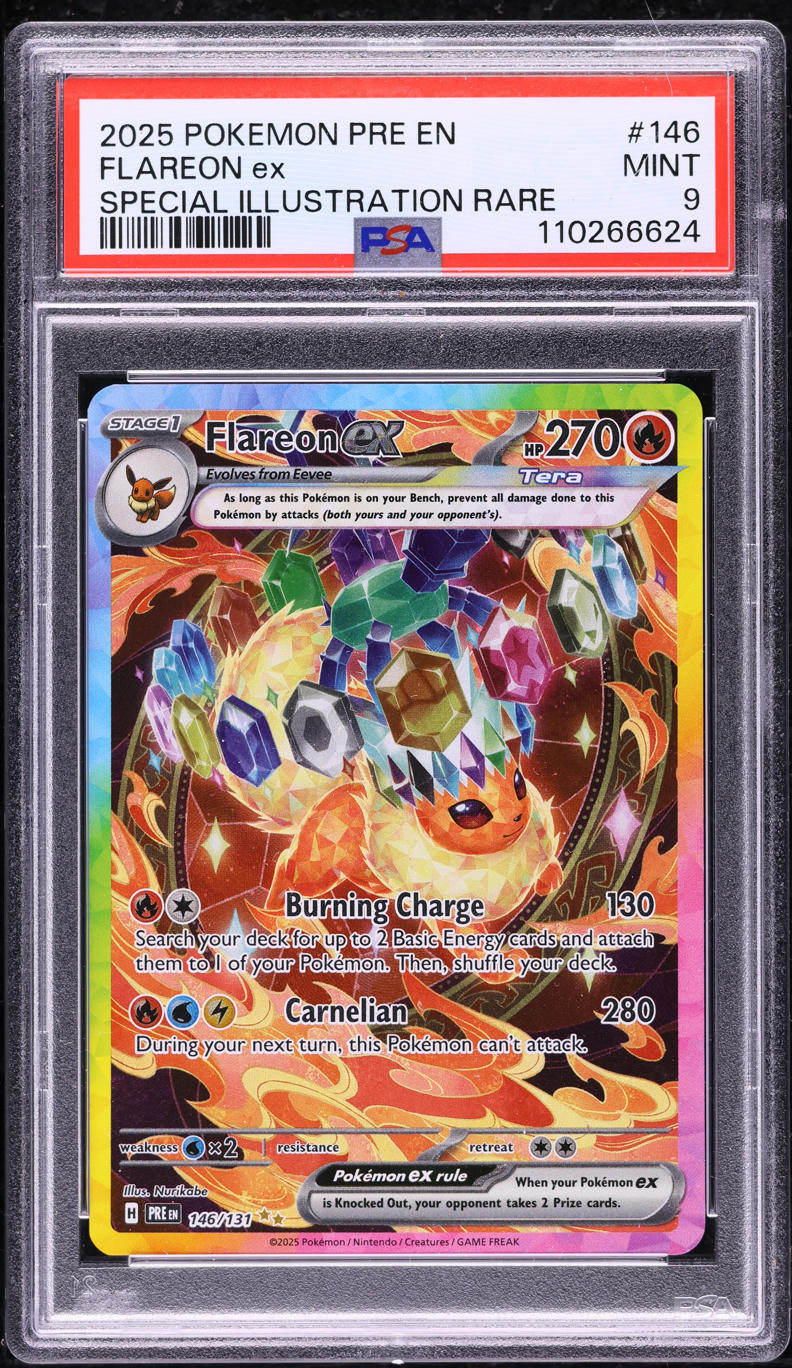 2025 Pokemon SV Prismatic Evolutions SIR Flareon ex #146 PSA 9 MINT on ...