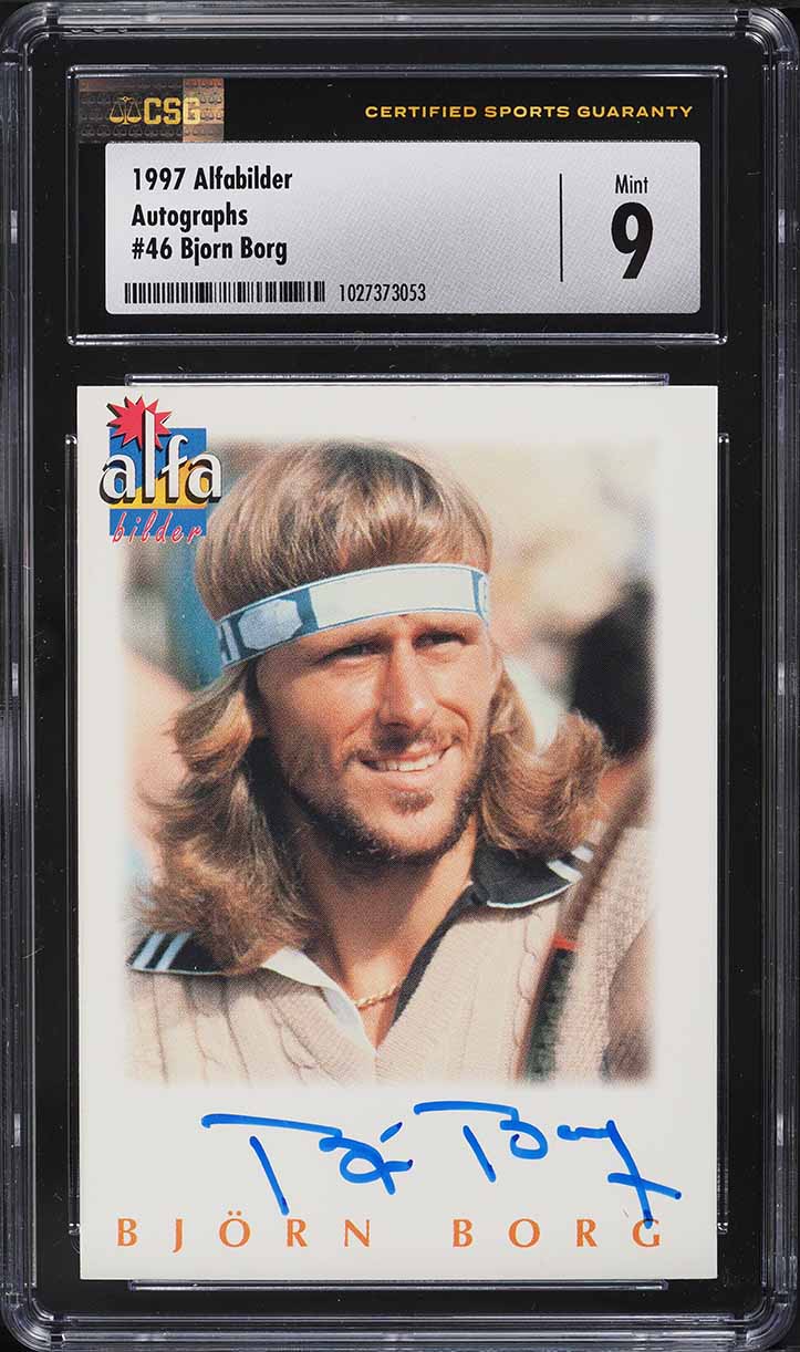 1997 Alfabilder Bjorn Borg AUTO /2000 #46 CSG 9 MINT on Fanatics Collect