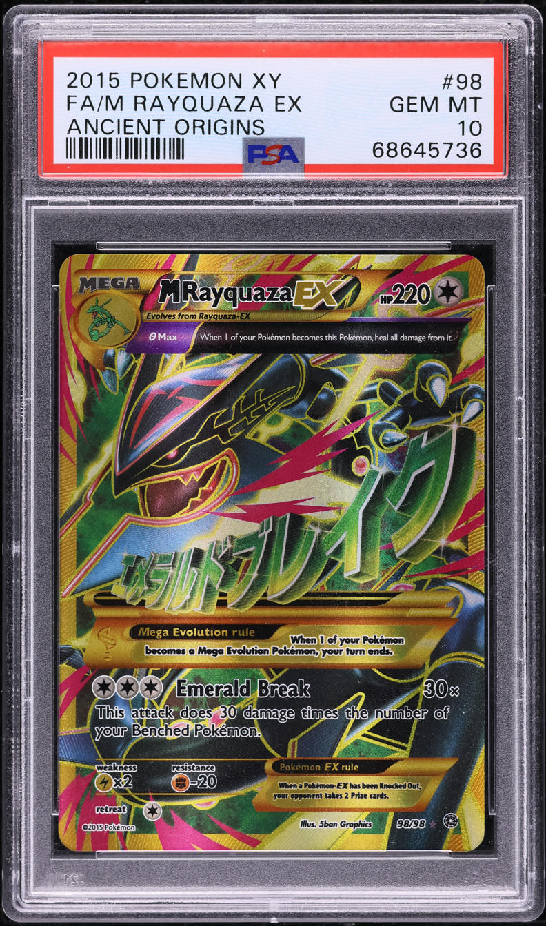 2015 Pokemon XY Ancient Origins M Rayquaza EX #98 PSA 10 GEM MINT on ...