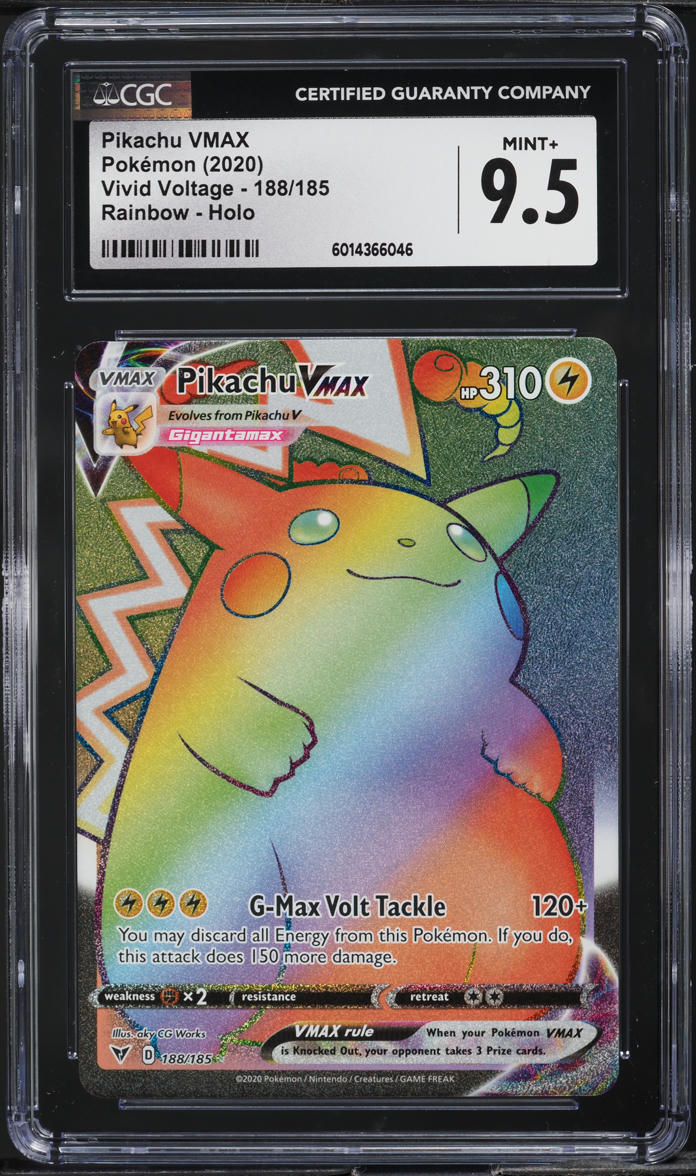 2020 Pokemon SWSH Vivid Voltage Hyper Rare Pikachu VMAX #188 CGC 9.5 ...