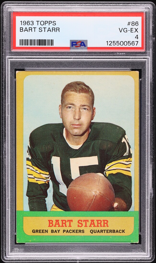 1963 Topps Football Bart Starr #86 PSA 4 VGEX on Fanatics Collect